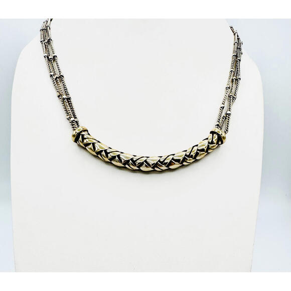 Brighton | Jewelry | Vintage Brighton 3 Strand Silver Tone Beaded Chain ...